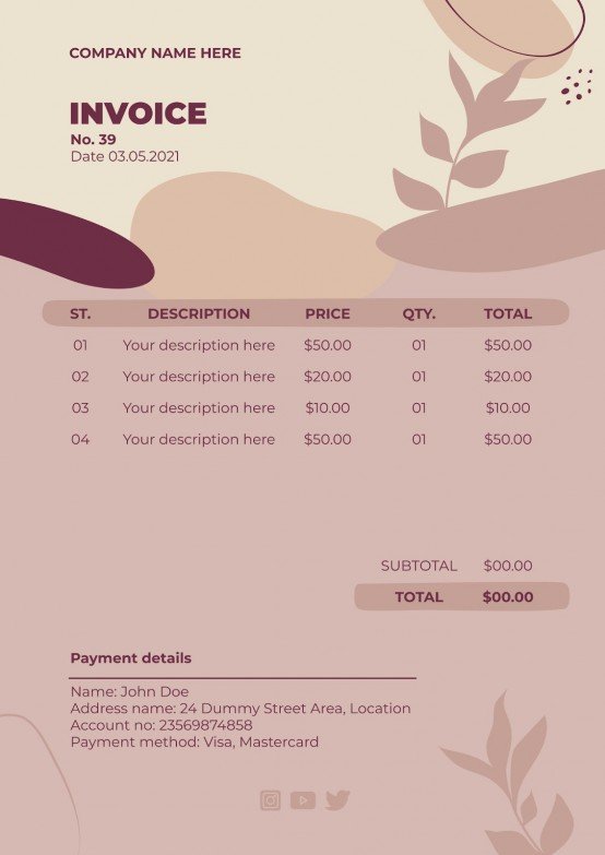 Illustrator Doodle Invoice | Google Slides and PowerPoint