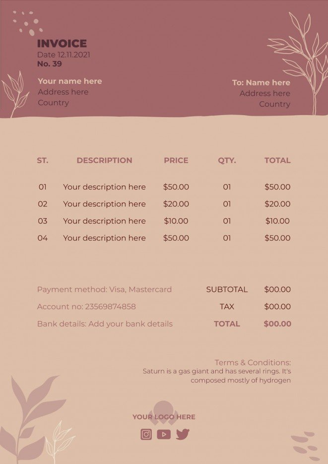 Illustrator Doodle Invoice | Google Slides and PowerPoint