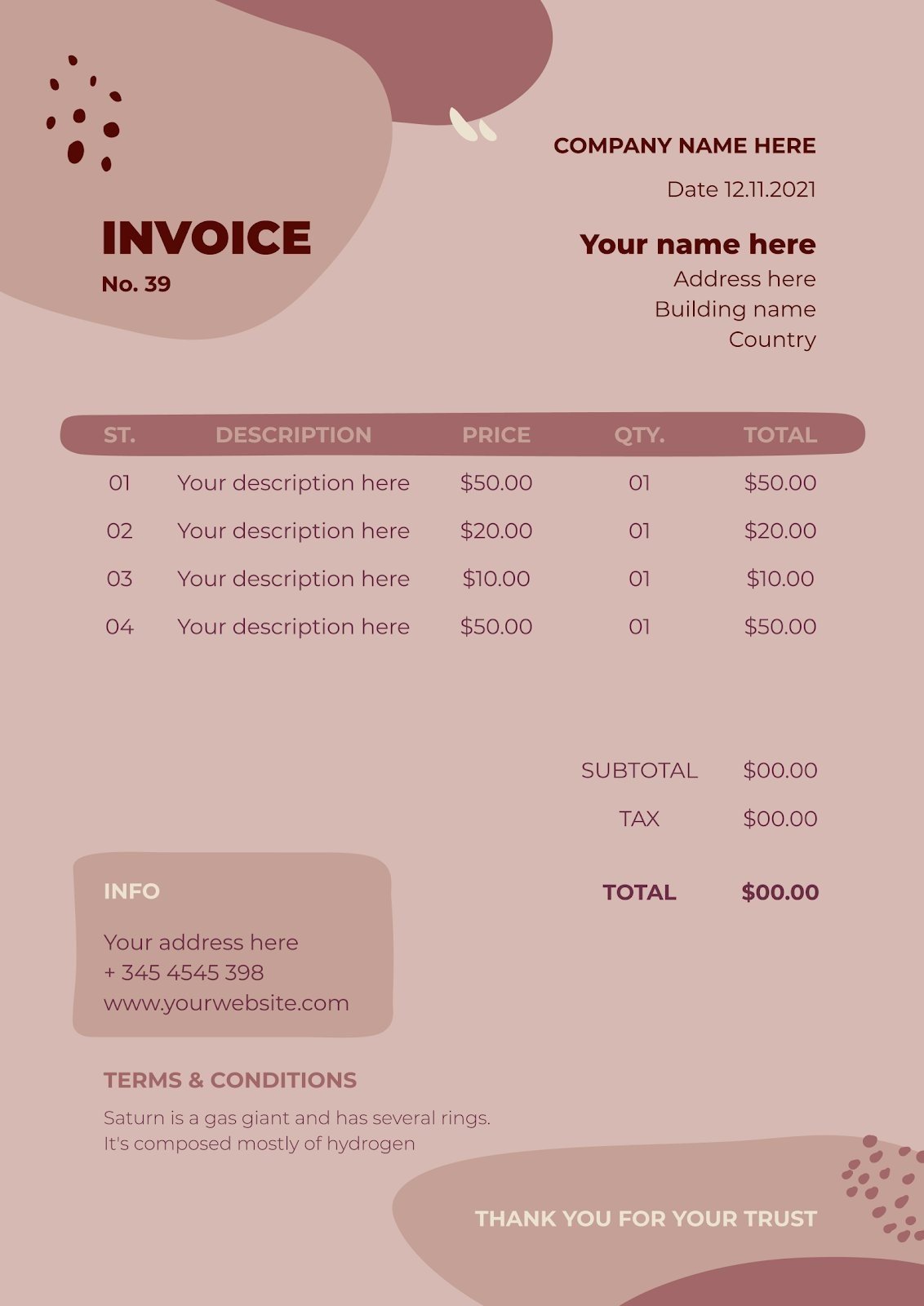 Illustrator Doodle Invoice | Google Slides and PowerPoint