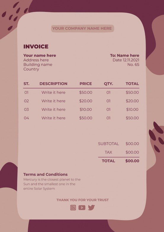 Illustrator Doodle Invoice | Google Slides and PowerPoint