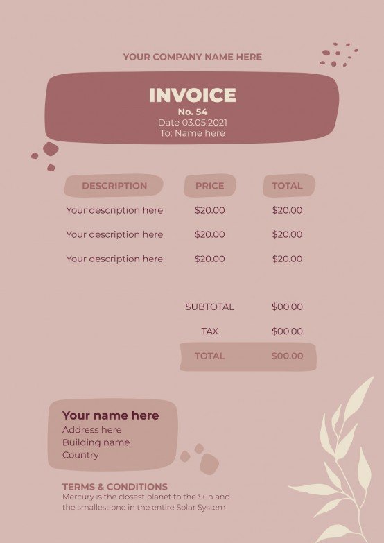 Illustrator Doodle Invoice | Google Slides and PowerPoint
