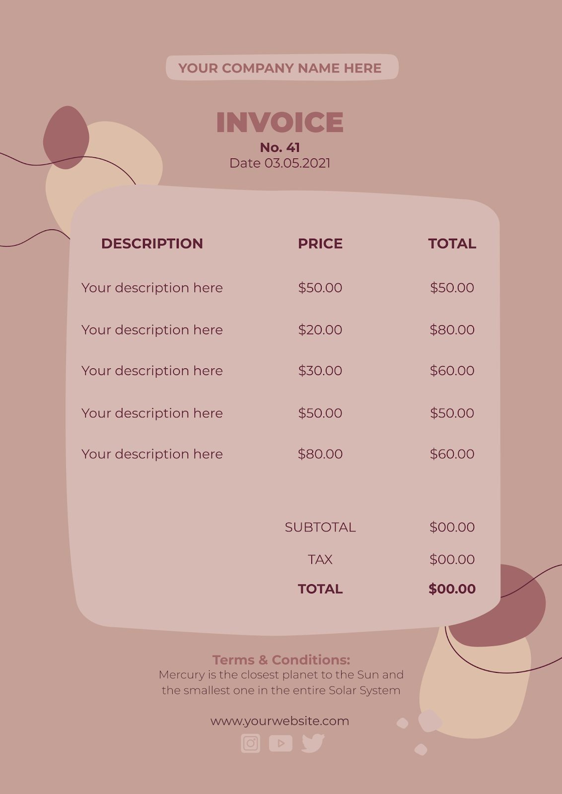 Illustrator Doodle Invoice | Google Slides and PowerPoint