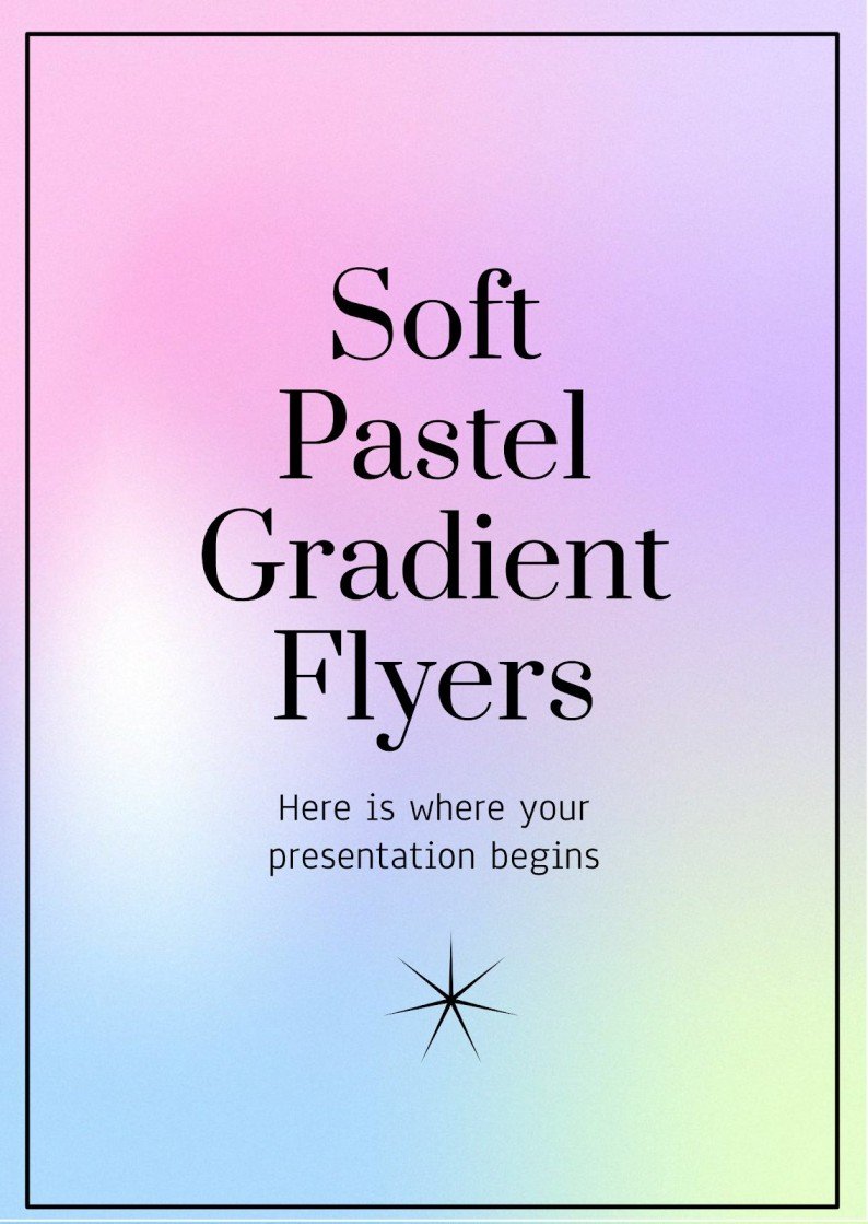 Soft Pastel Gradient Flyers | Google Slides and PowerPoint