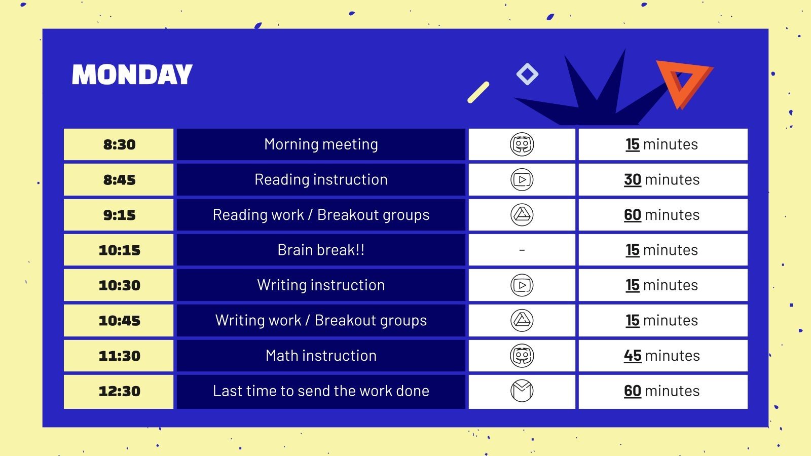 Virtual Visual Schedule | Google Slides and PowerPoint theme