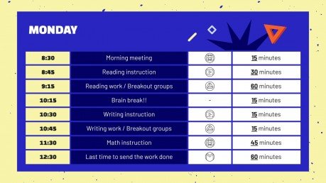 Virtual Visual Schedule | Google Slides and PowerPoint theme