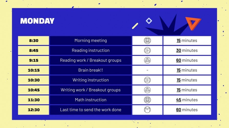 Virtual Visual Schedule | Google Slides and PowerPoint theme