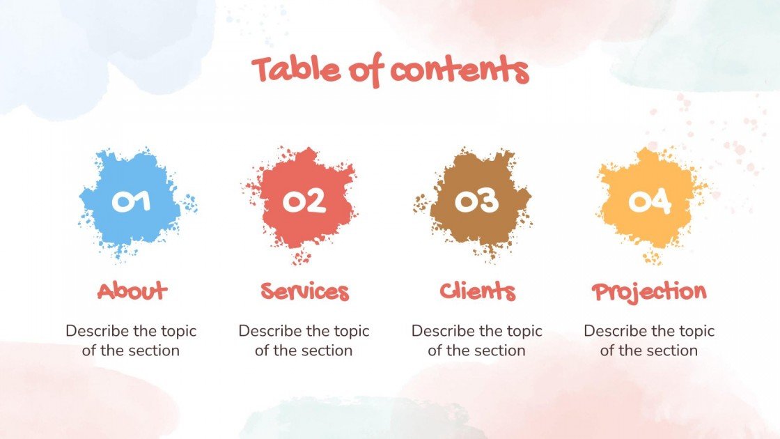 Watercolor Splash Company Profile | Google Slides & PPT