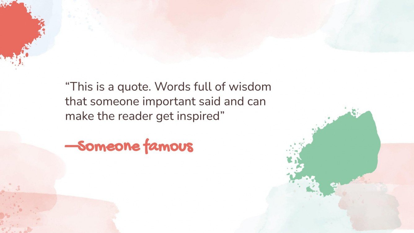 Watercolor Splash Company Profile | Google Slides & PPT