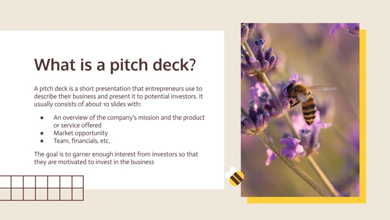 Bee Pollination Services Pitch Deck Presentation