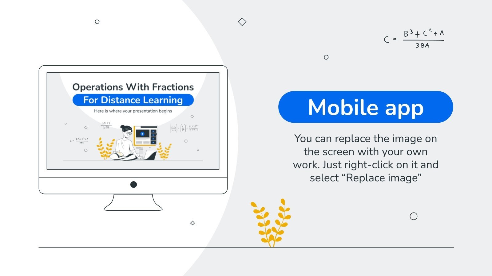 Fracciones para la enseñanza a distancia | Google Slides