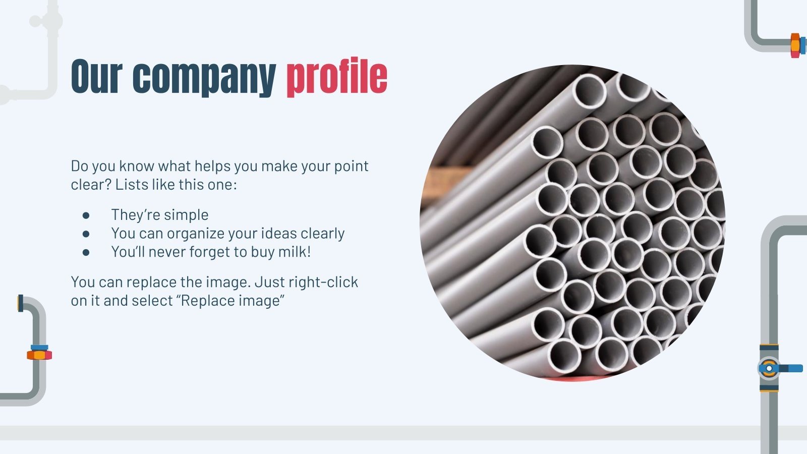 Pipe Manufacturing Company Profile Presentation