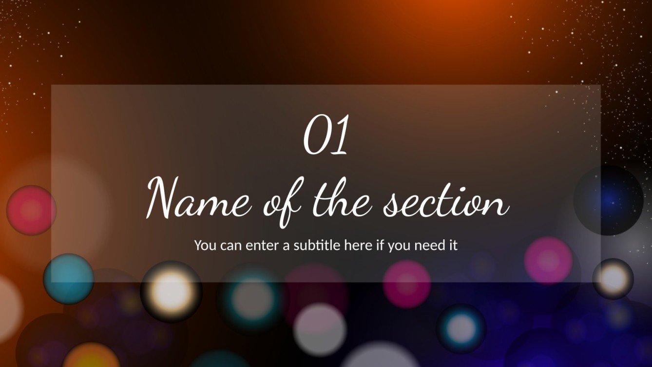 Sparkling Light Theme Presentation