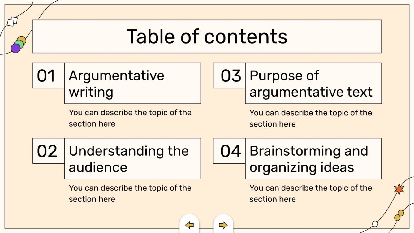 Language Arts Subject: Writing of an Argumentative Text