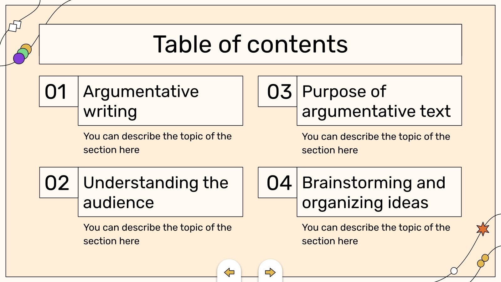 Language Arts Subject: Writing of an Argumentative Text