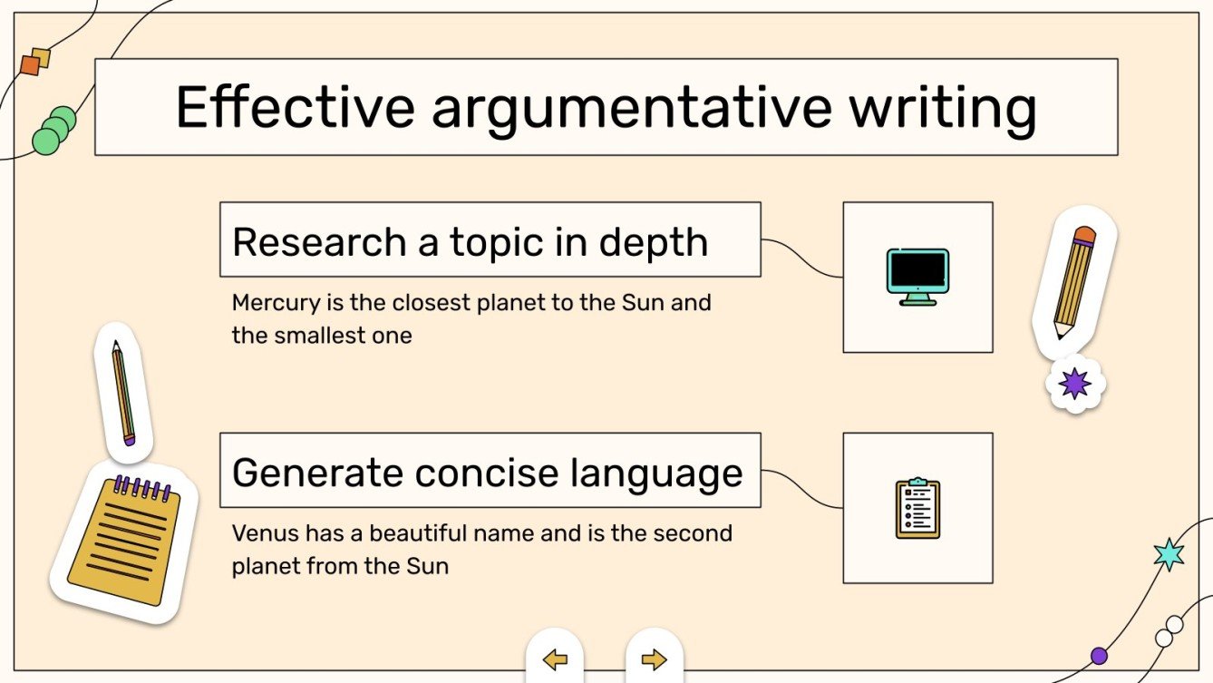 Language Arts Subject: Writing of an Argumentative Text