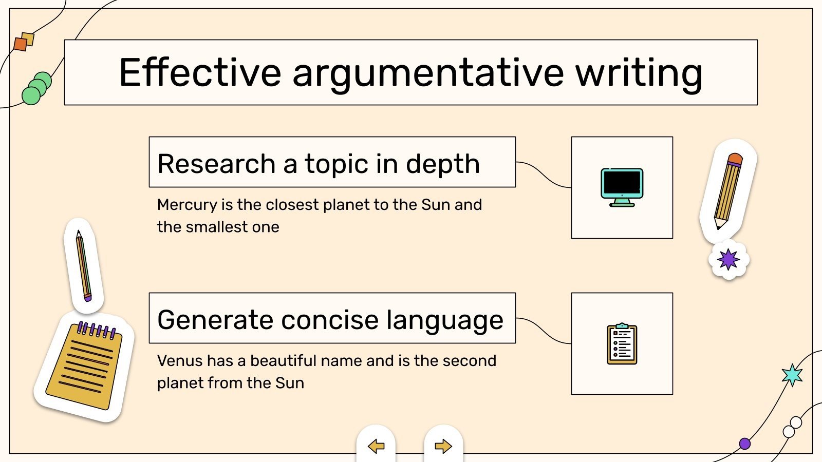 Language Arts Subject: Writing of an Argumentative Text