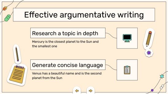 Language Arts Subject: Writing of an Argumentative Text