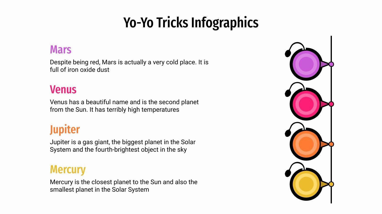 Infografías de trucos del yoyó | Tema de Google Slides y PPT