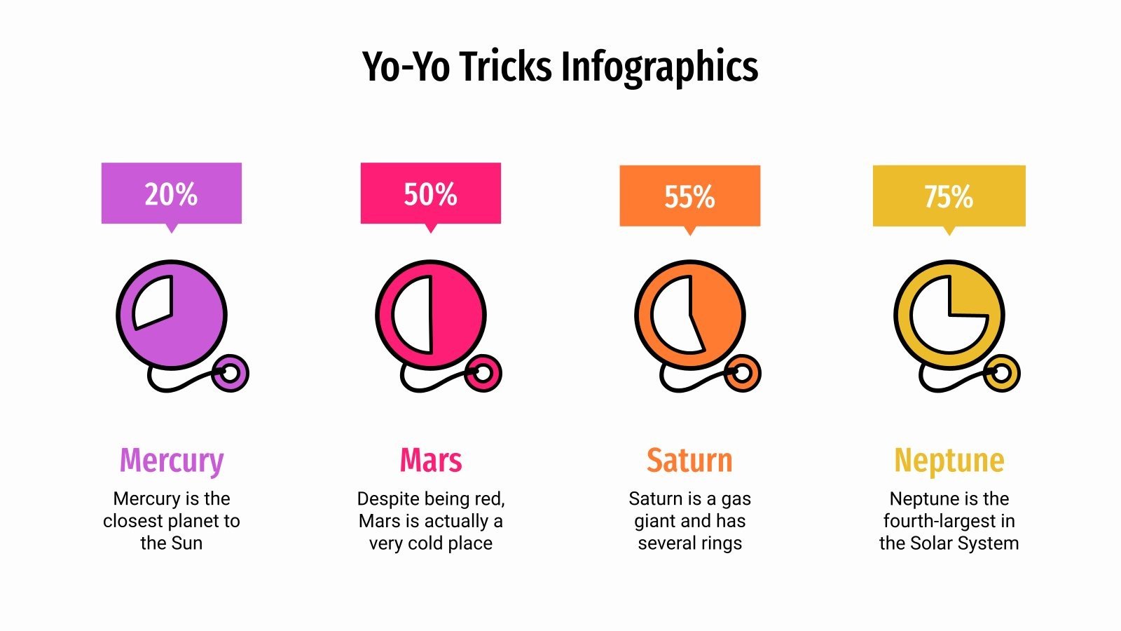 Infografías de trucos del yoyó | Tema de Google Slides y PPT