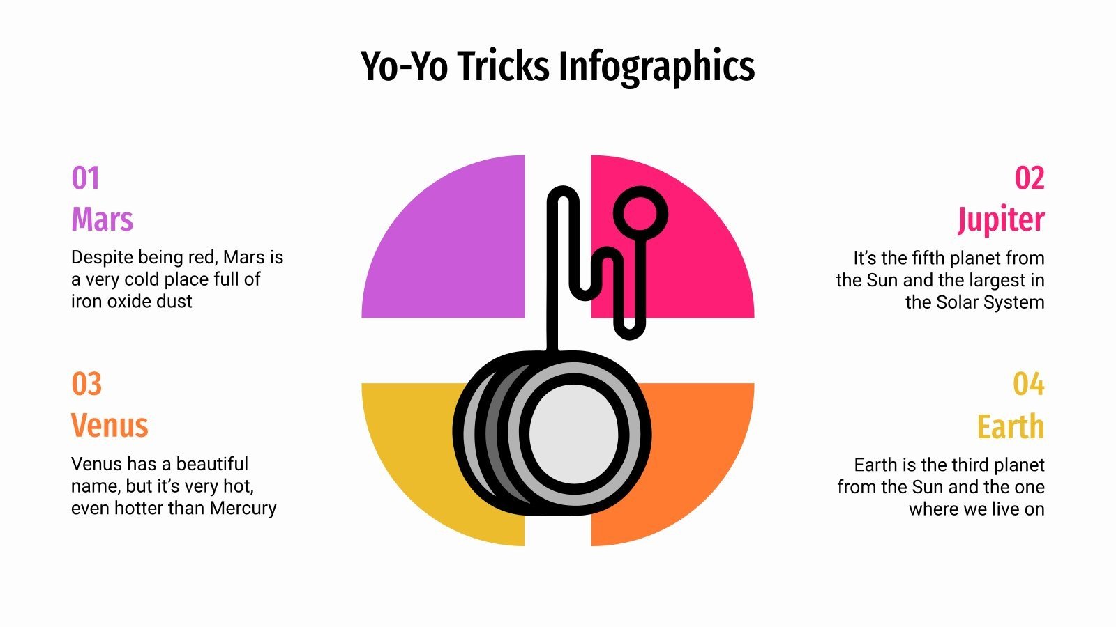 Infografías de trucos del yoyó | Tema de Google Slides y PPT