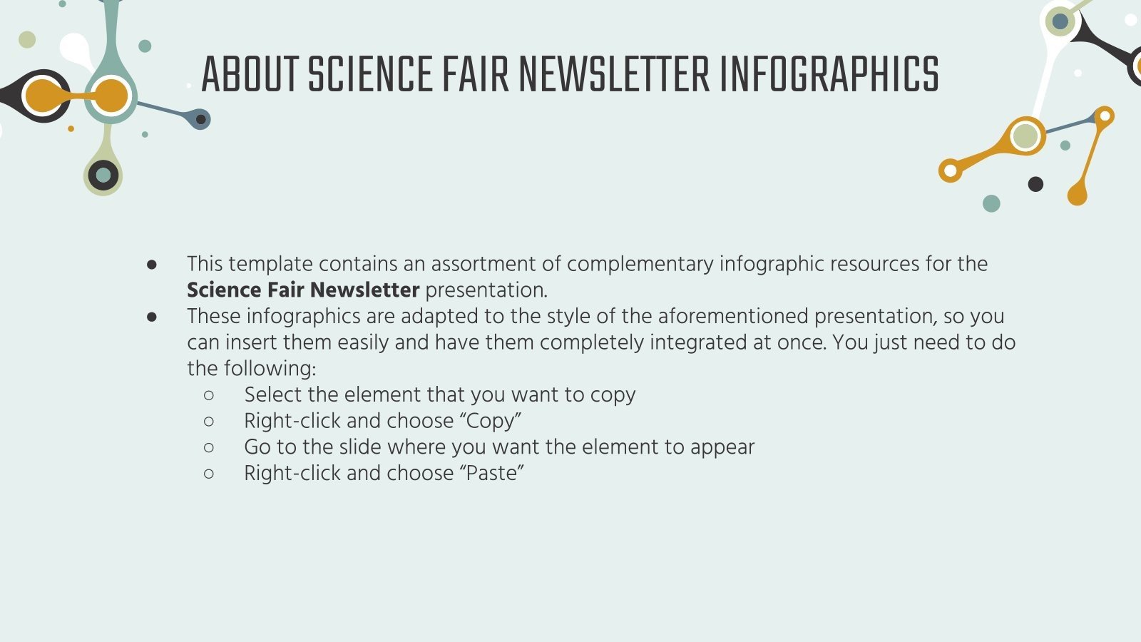 Infografías newsletter de feria de ciencias | Google Slides