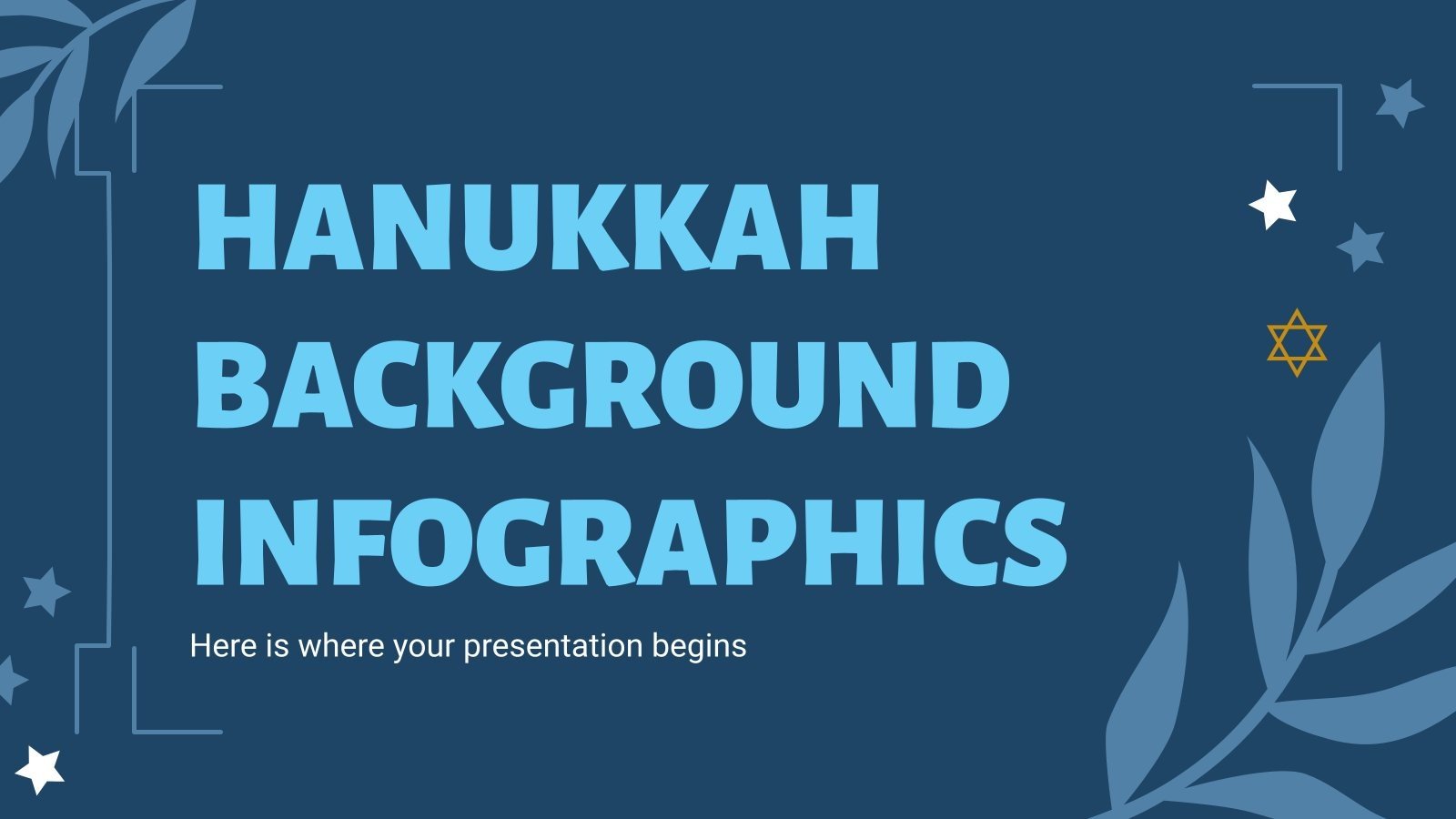 Hanukkah Background Infographics Presentation