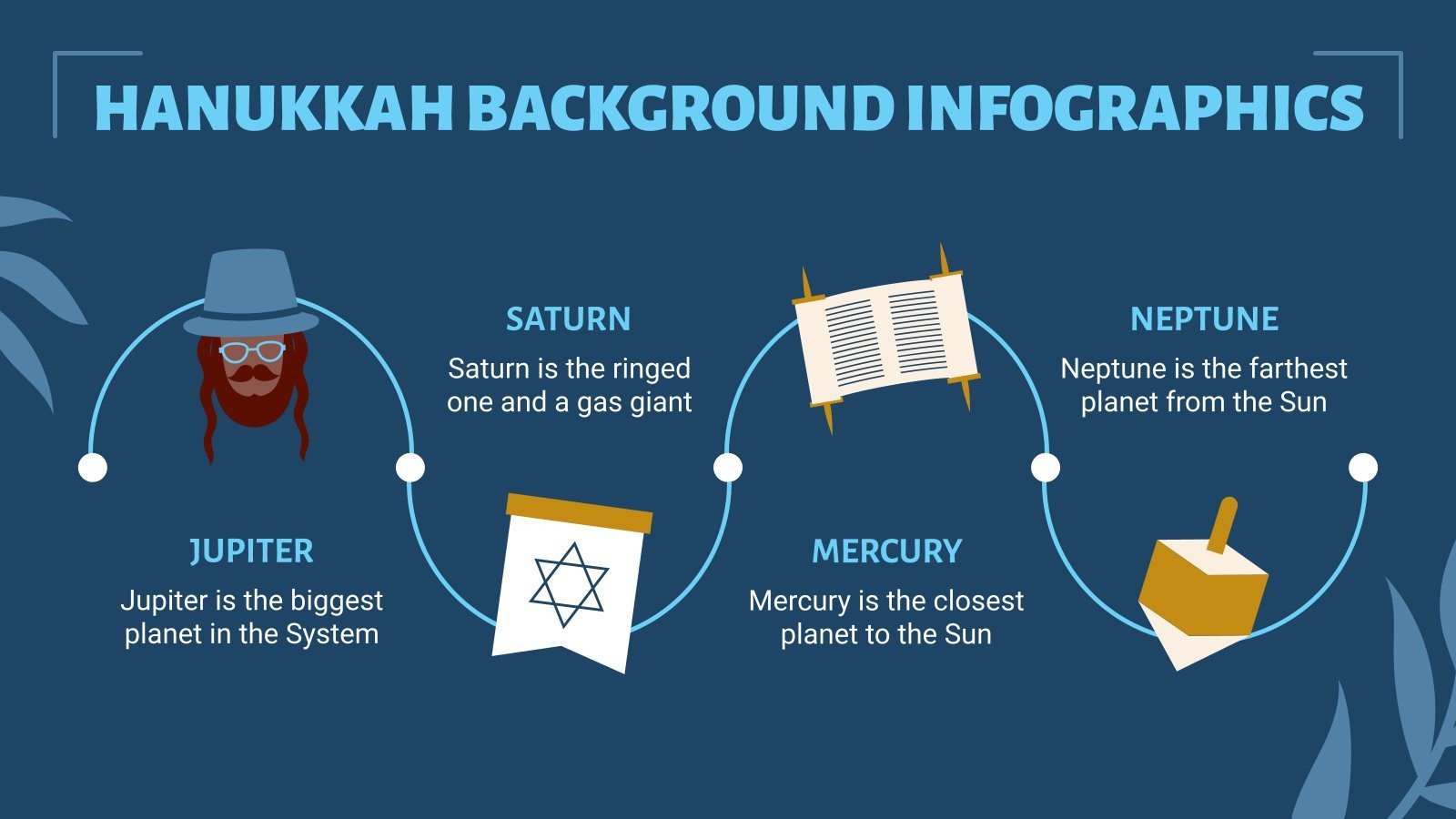 Hanukkah Background Infographics Presentation