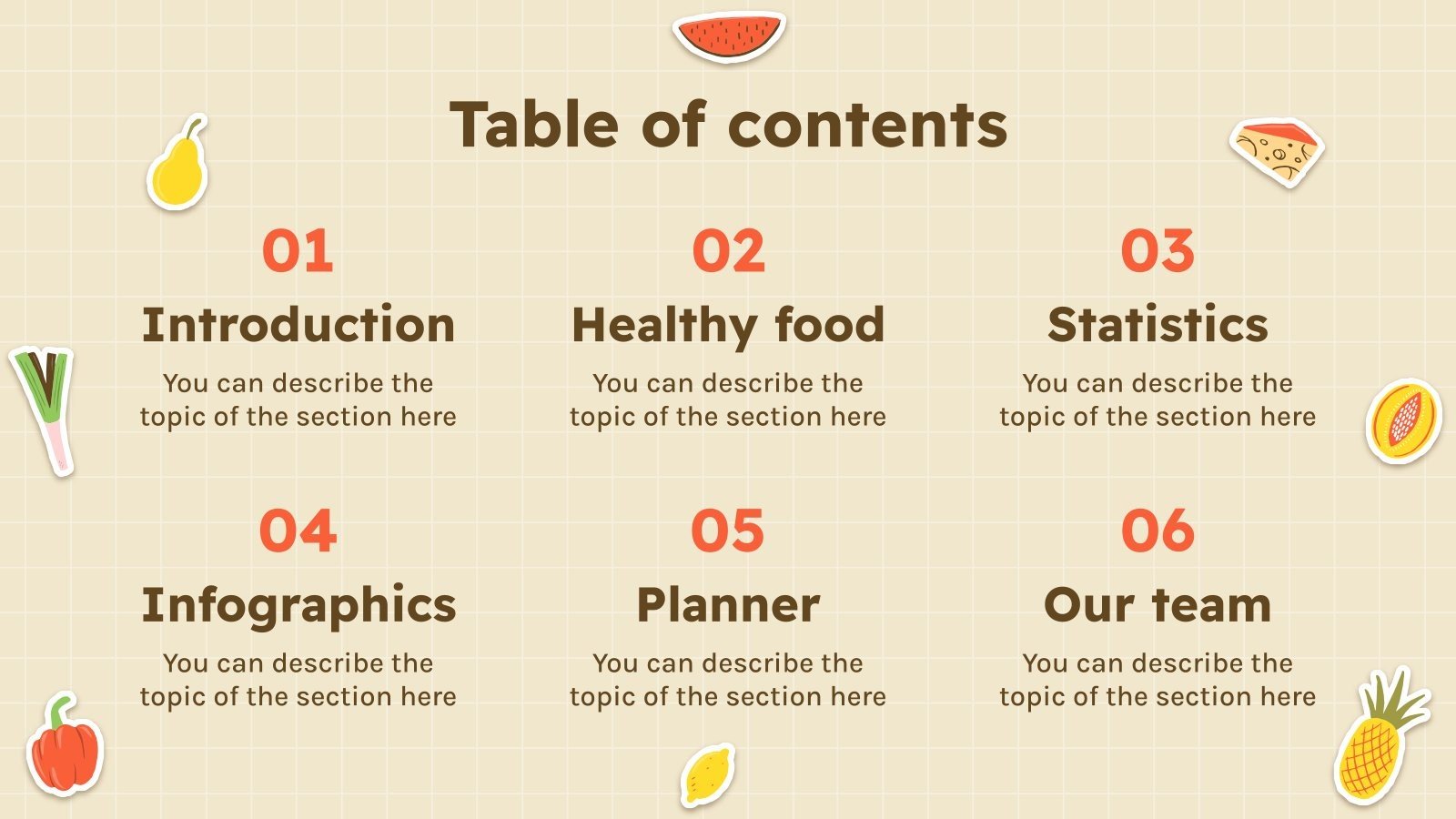 Food Wheel Presentation