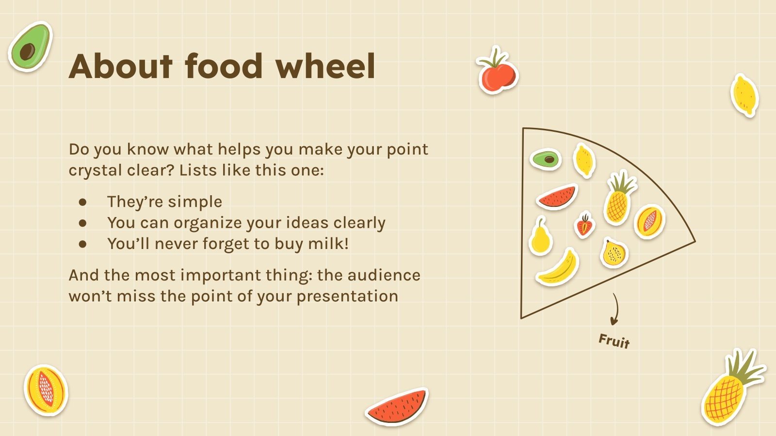 Food Wheel Presentation