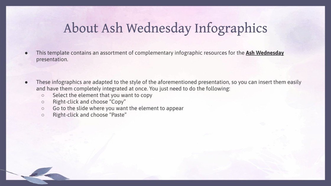 Ash Wednesday Infographics Presentation