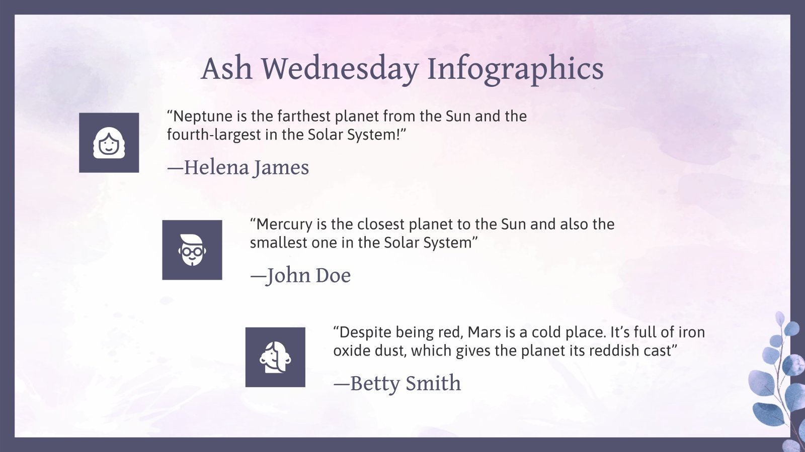 Ash Wednesday Infographics Presentation
