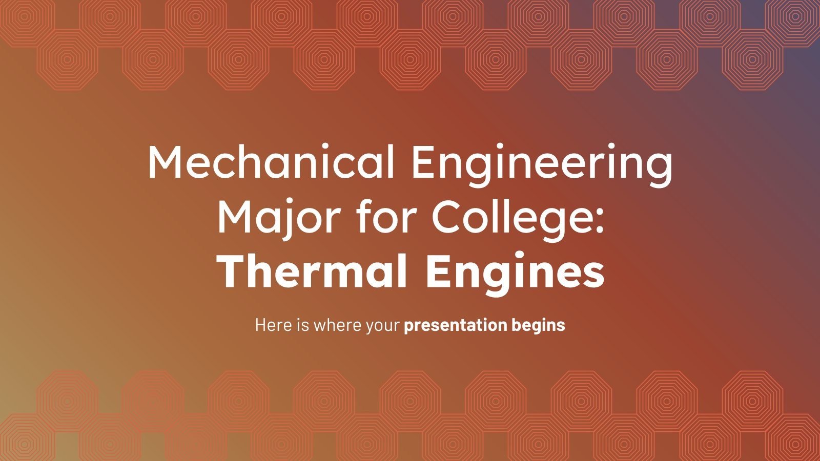 Mechanical Engineering: Thermal Engines Presentation