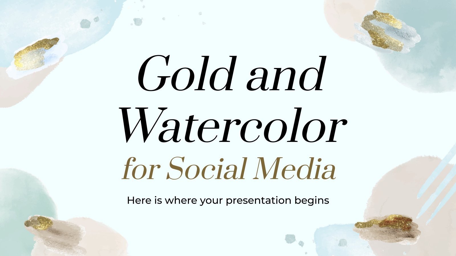 Free golden templates for Google Slides and PowerPoint