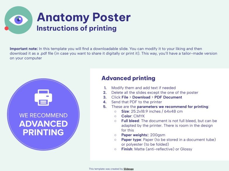 Anatomy Poster for Middle School Presentation