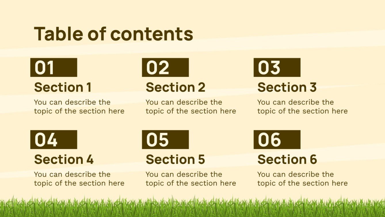 Grass Backgrounds Theme Presentation