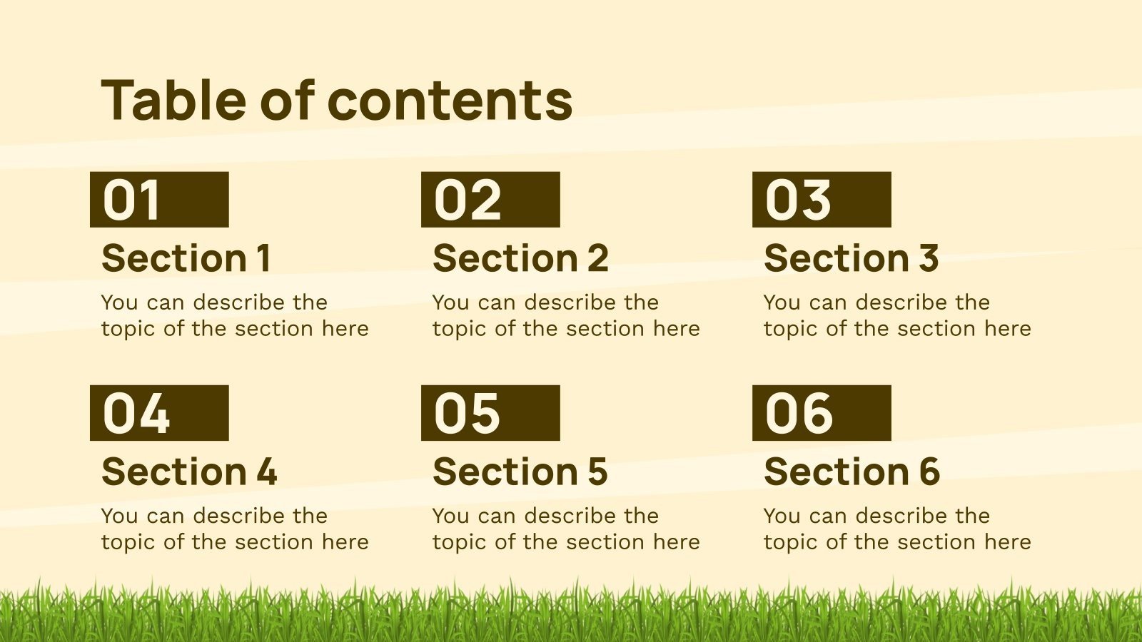 Grass Backgrounds Theme Presentation