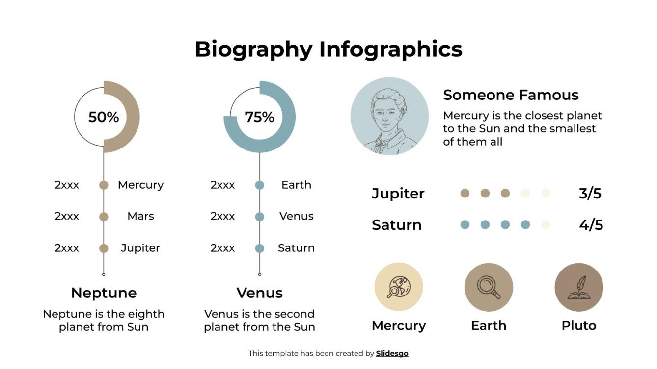 Biography Infographics Template