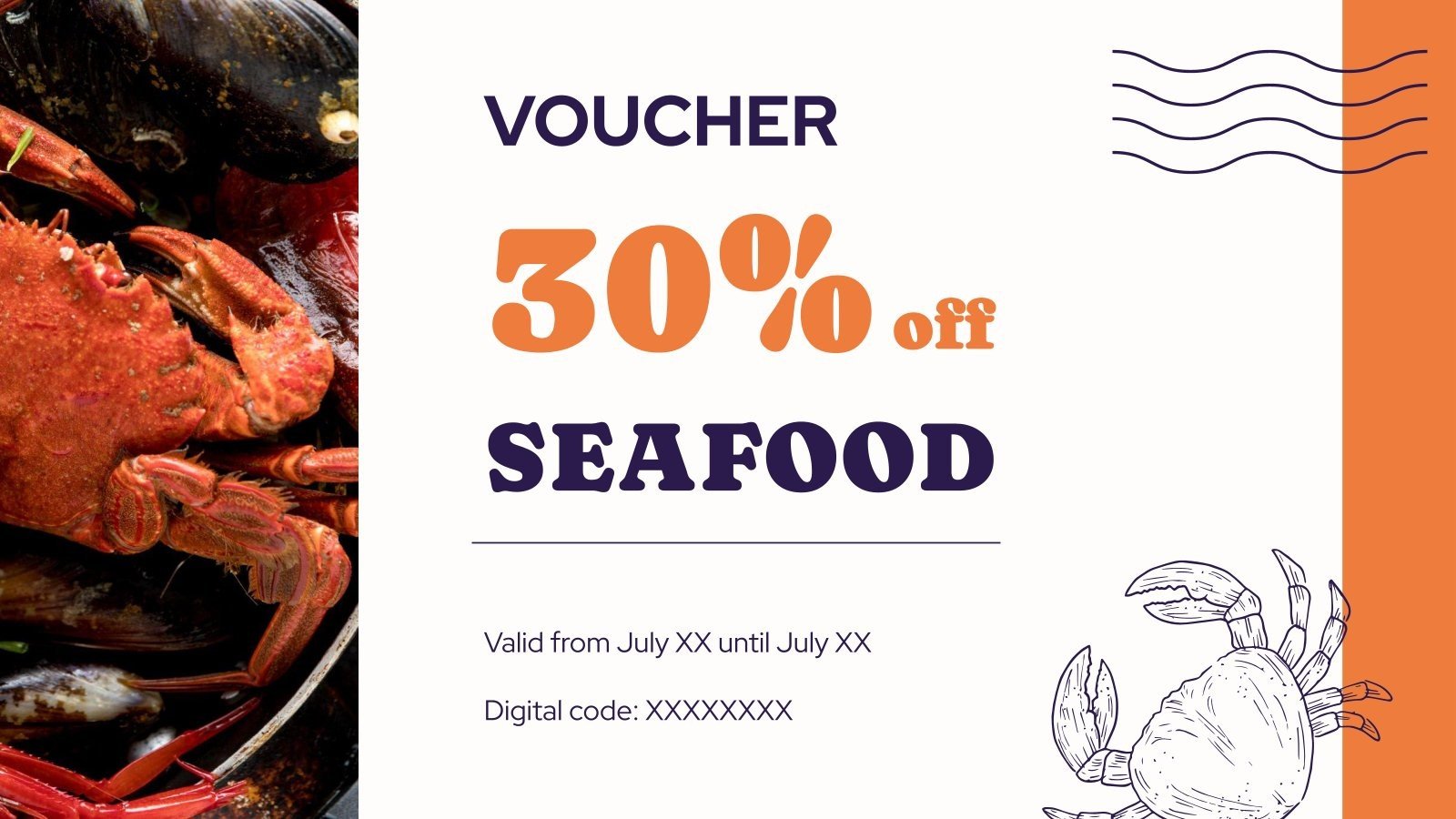 Digital Seafood Discount Voucher Presentation
