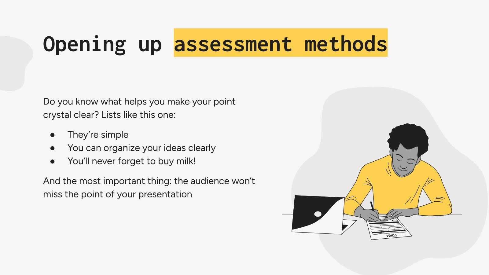 Student Assessment Methods Presentation