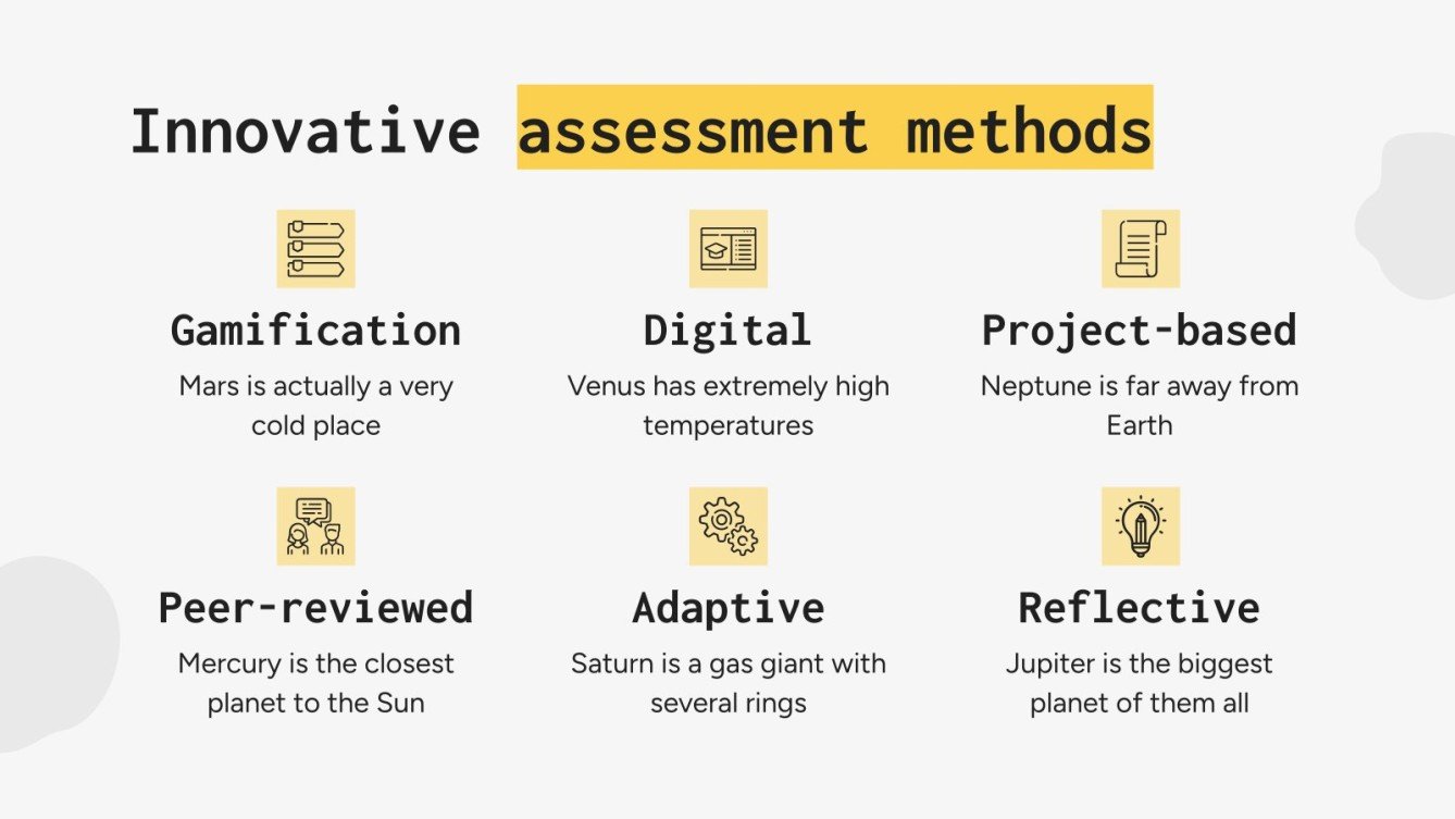 Student Assessment Methods Presentation