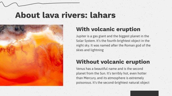Biology Subject: Volcanic Lava Formations Presentation