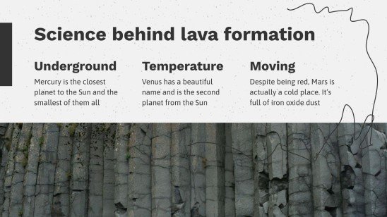 Biology Subject: Volcanic Lava Formations Presentation