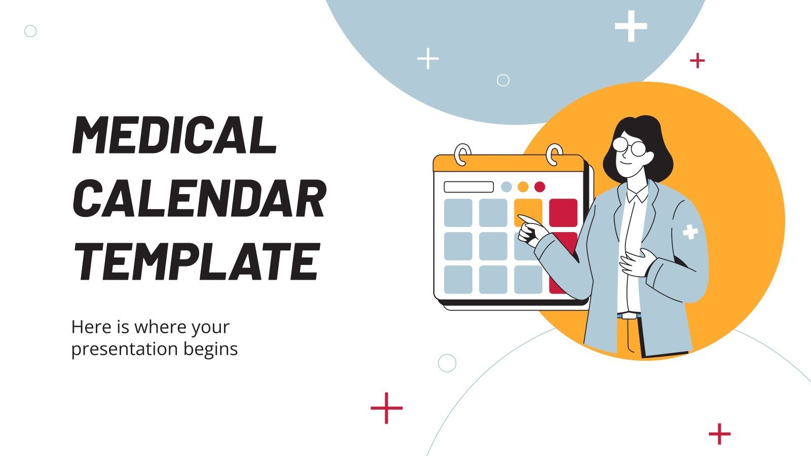 Medical Calendar Template Presentation