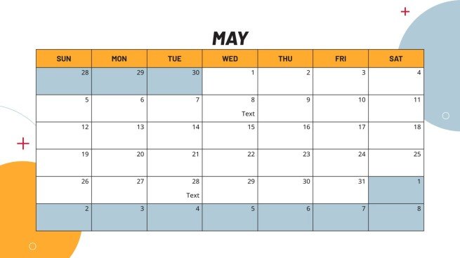 Medical Calendar Template Presentation