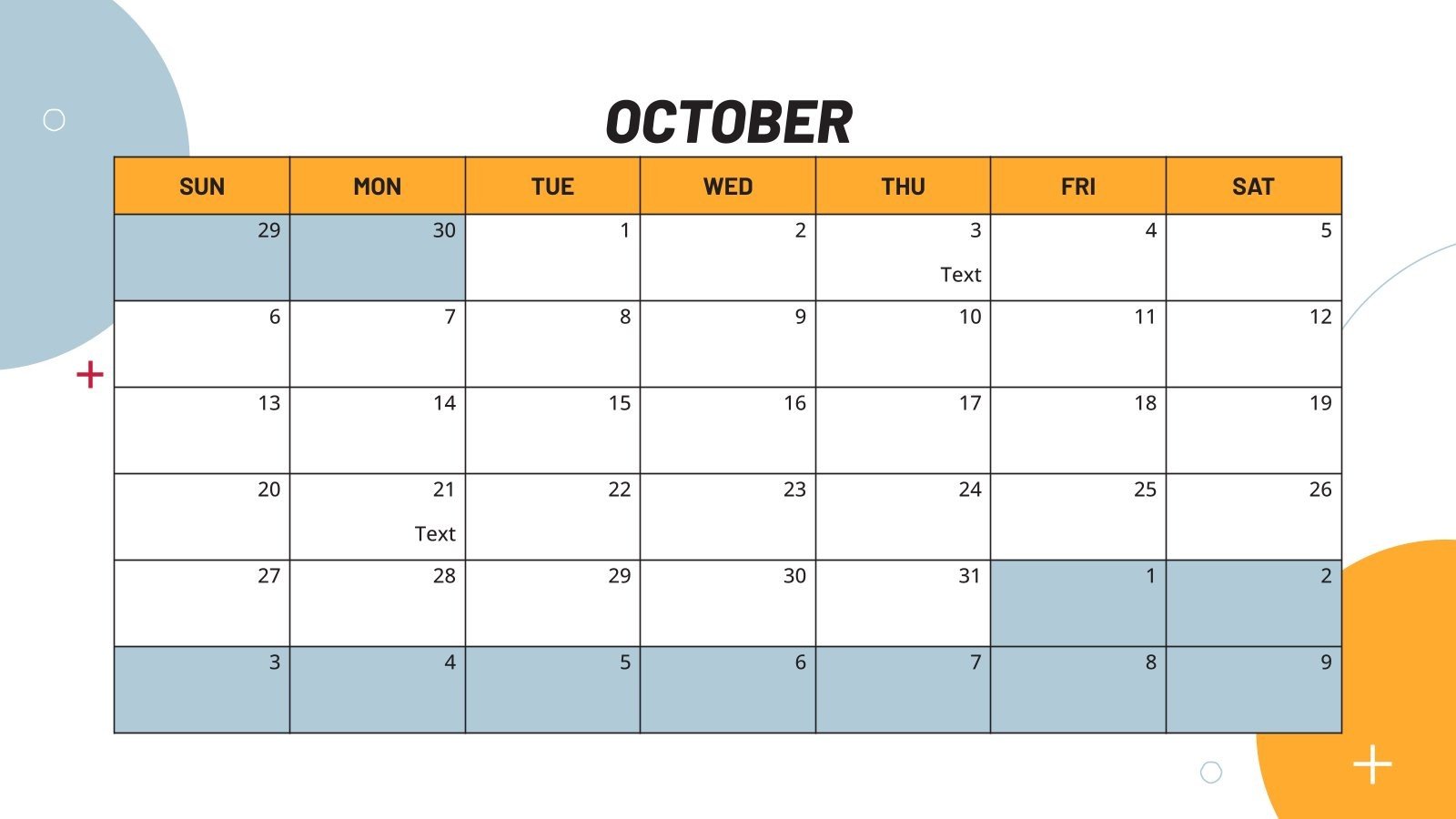 Medical Calendar Template Presentation