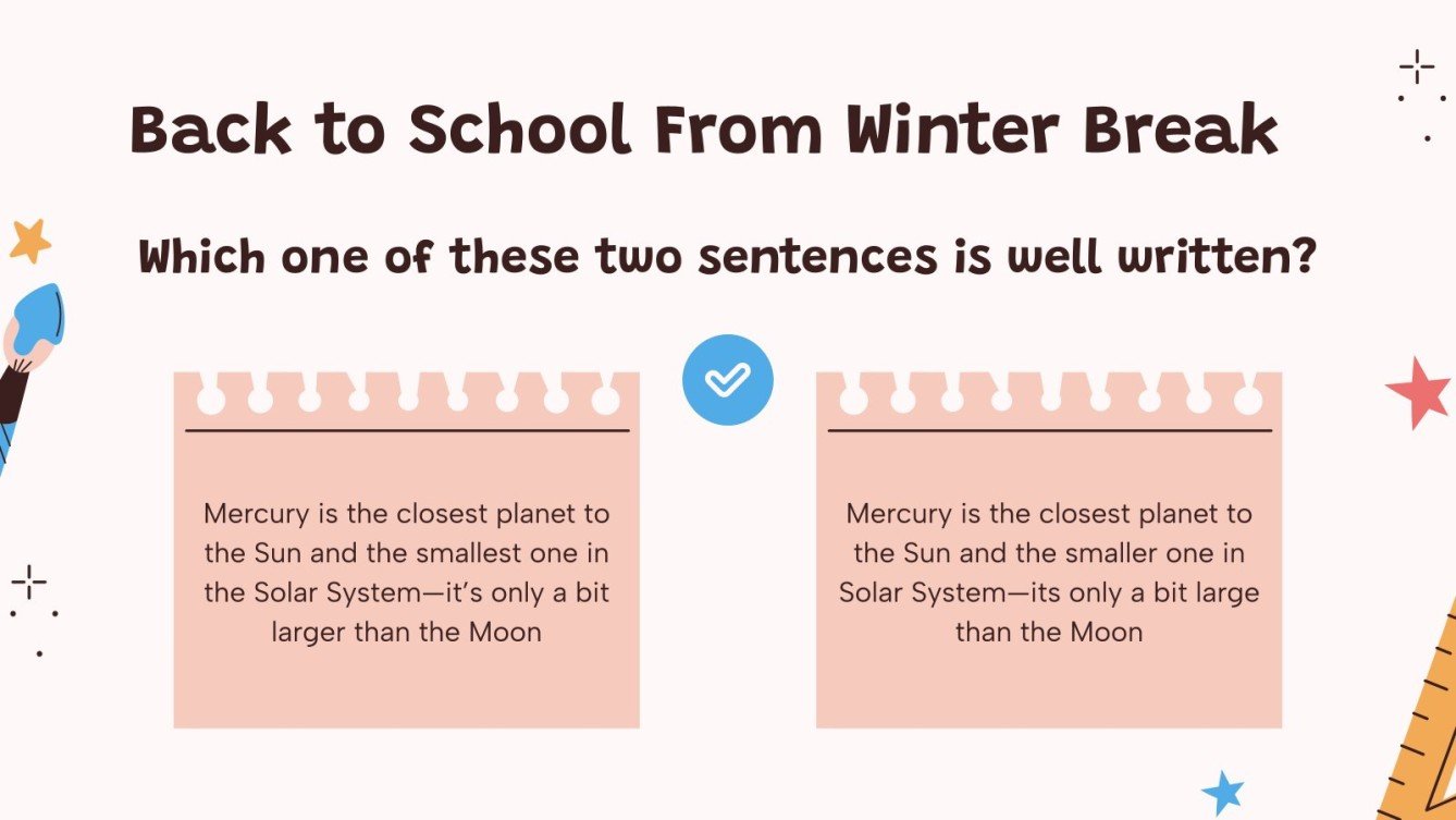 Back to School From Winter Break Infographics Presentation