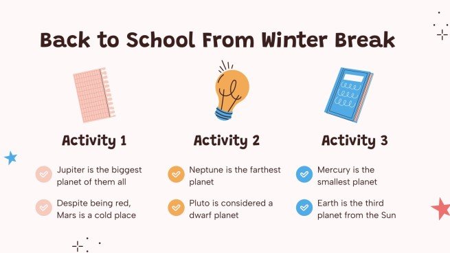 Back to School From Winter Break Infographics Presentation