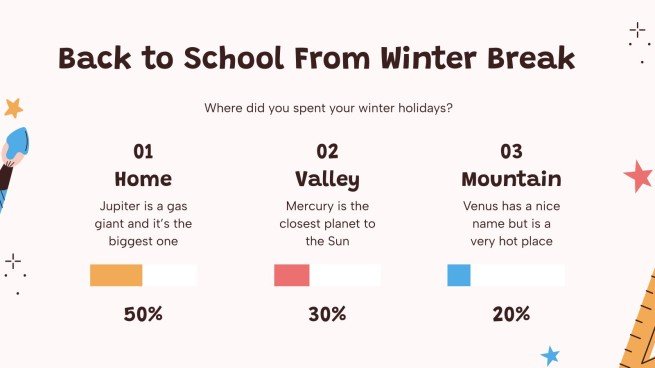 Back to School From Winter Break Infographics Presentation