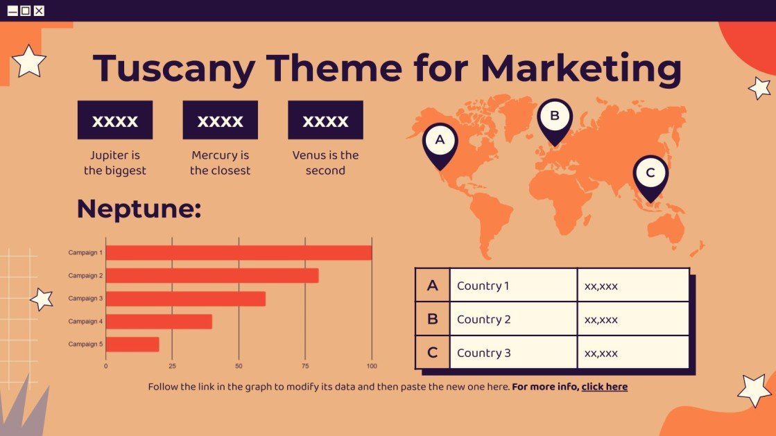 Tuscany Theme for Marketing Infographics Presentation