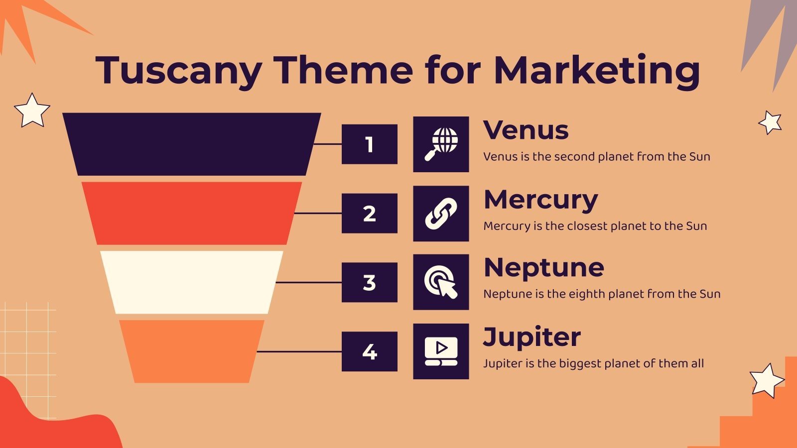 Tuscany Theme for Marketing Infographics Presentation